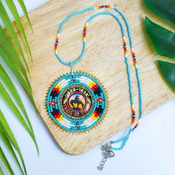 SALE 50% OFF - Trail of Tears Feathers Handmade Glass Beaded Patch Nec ...