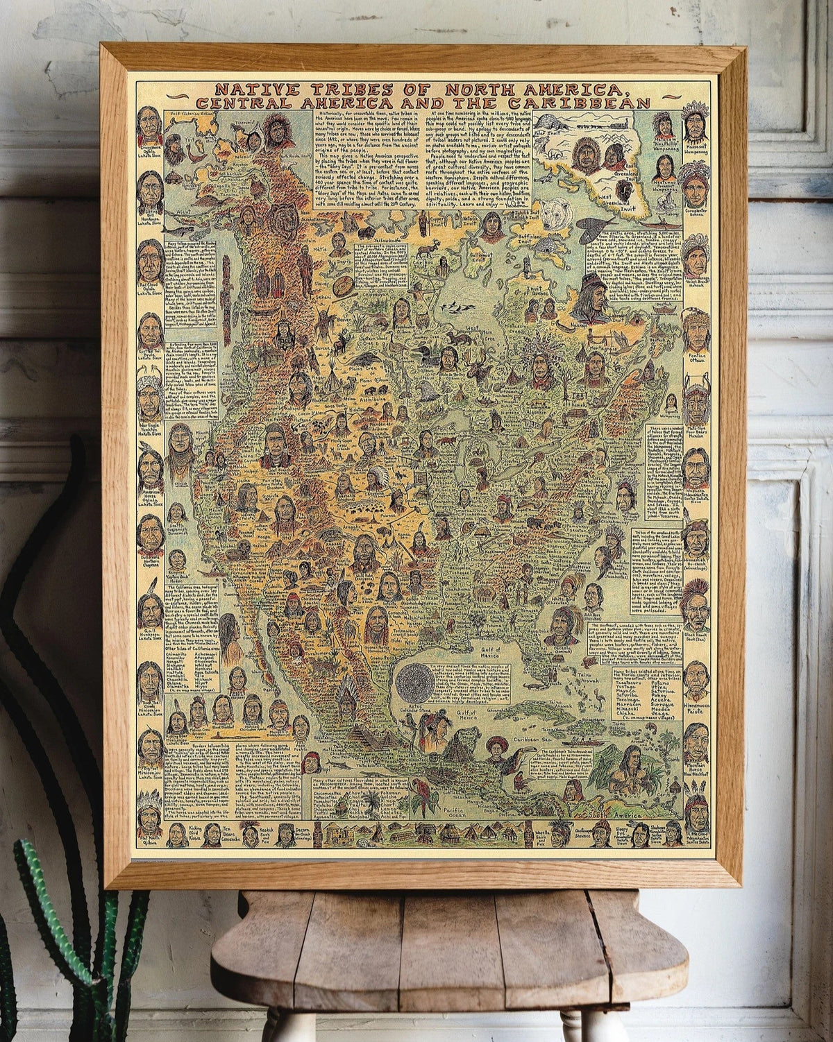 Native Tribes of North American central America and the Caribbean Maps ...