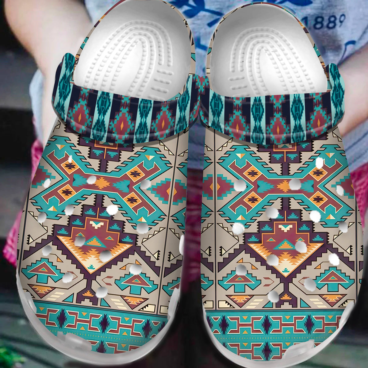 Native Pattern Clog Shoes For Adult and Kid 89145 New – Native Heritage ...