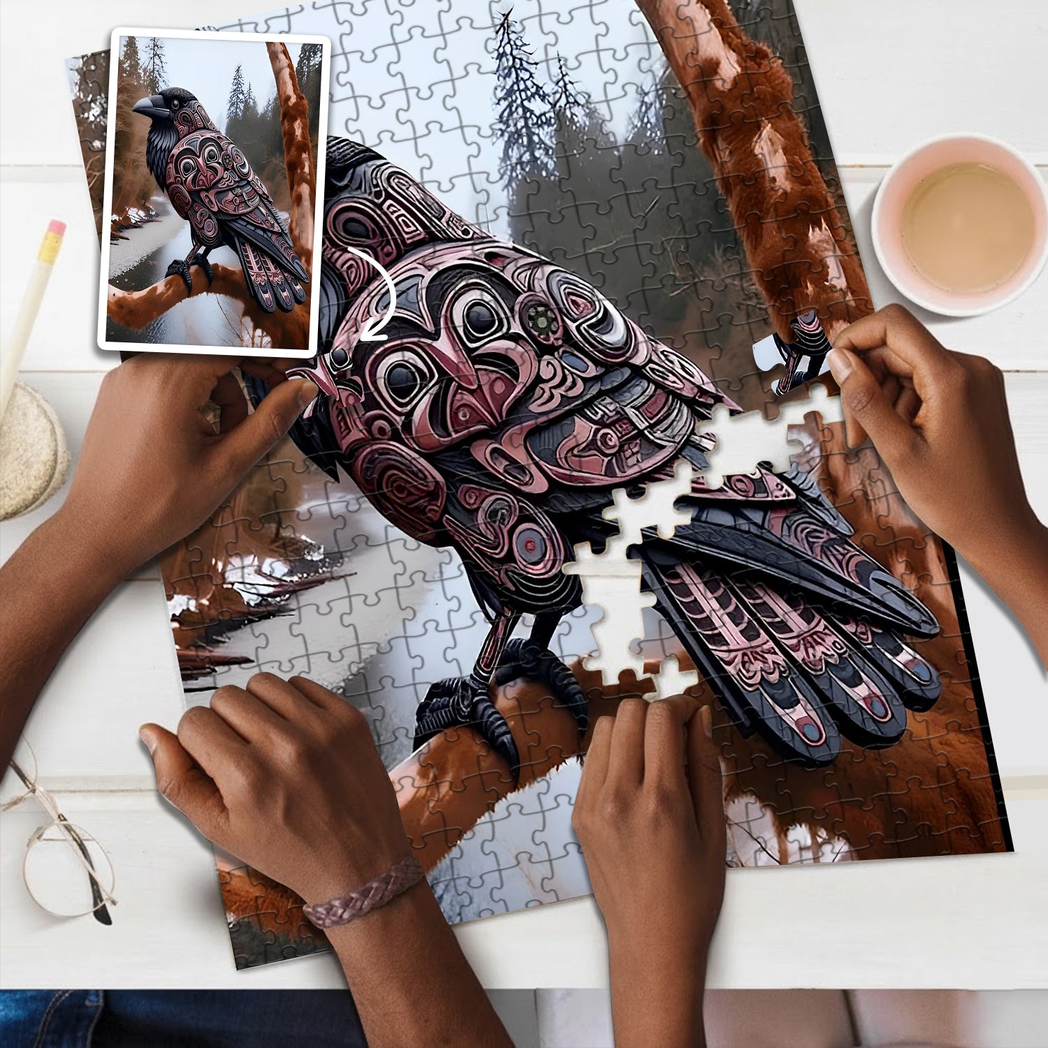 Raven - The Raven And The Spirit World – Wooden Jigsaw Puzzle (300 / 5 ...