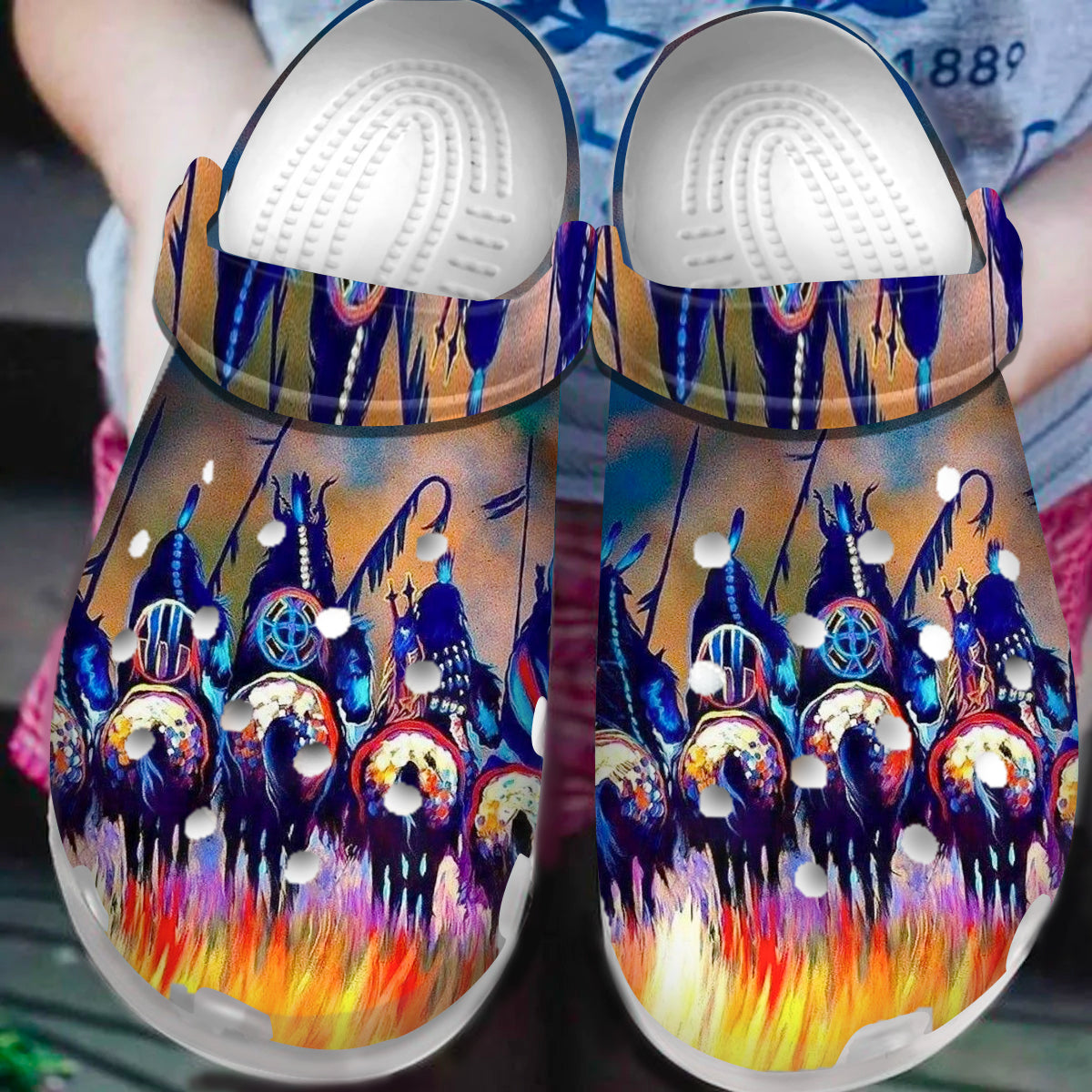 Native Pattern Clog Shoes For Adult and Kid 89104 New – Native Heritage ...