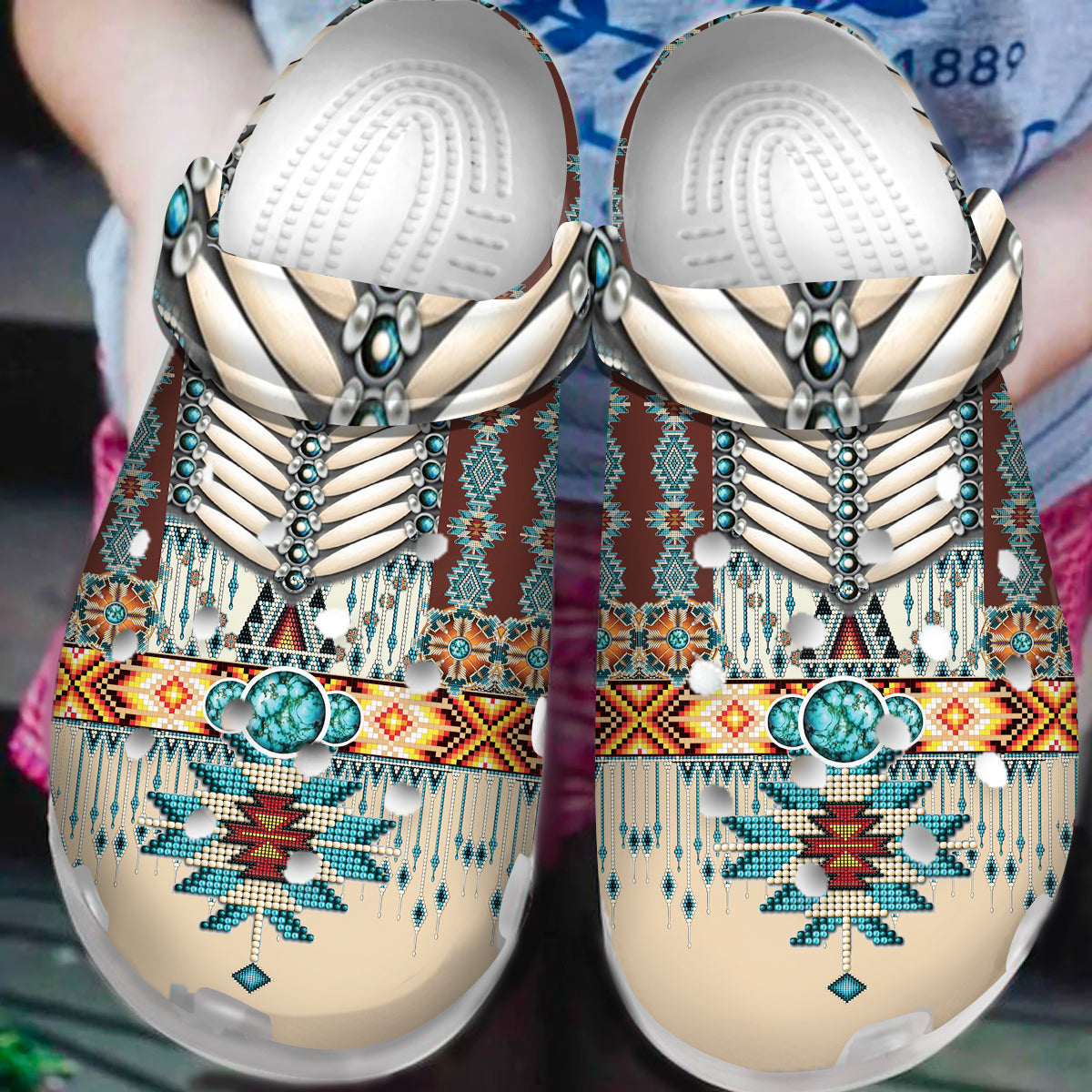 Native Pattern Clog Shoes For Adult and Kid 89157 New – Native Heritage ...
