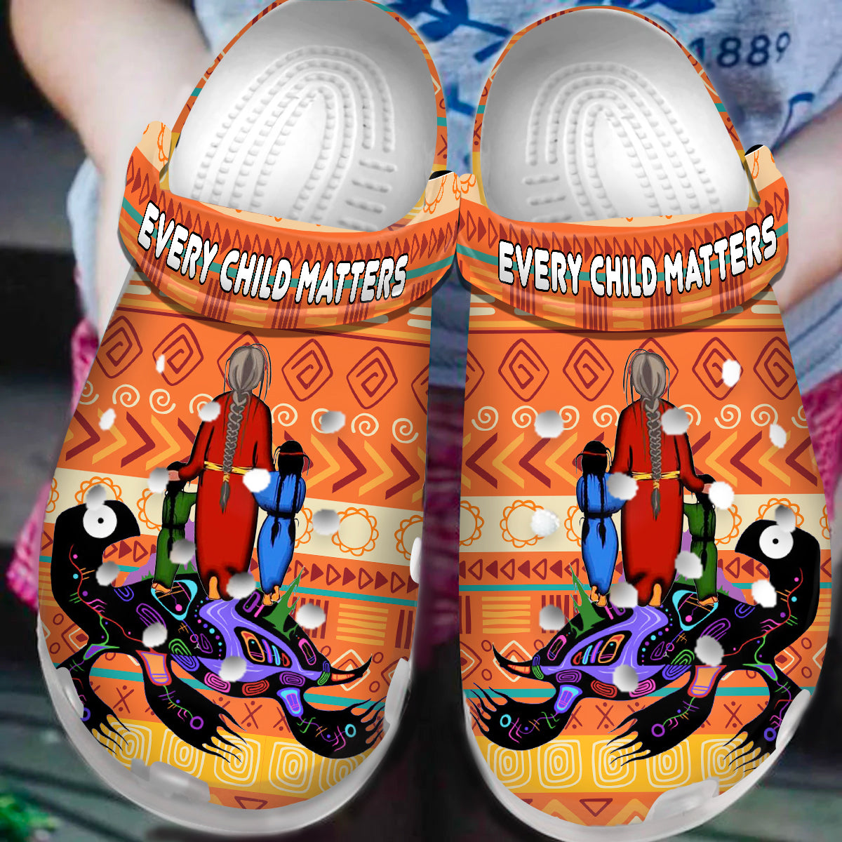Native Pattern Clog Shoes For Adult and Kid 89251 New – Native Heritage ...