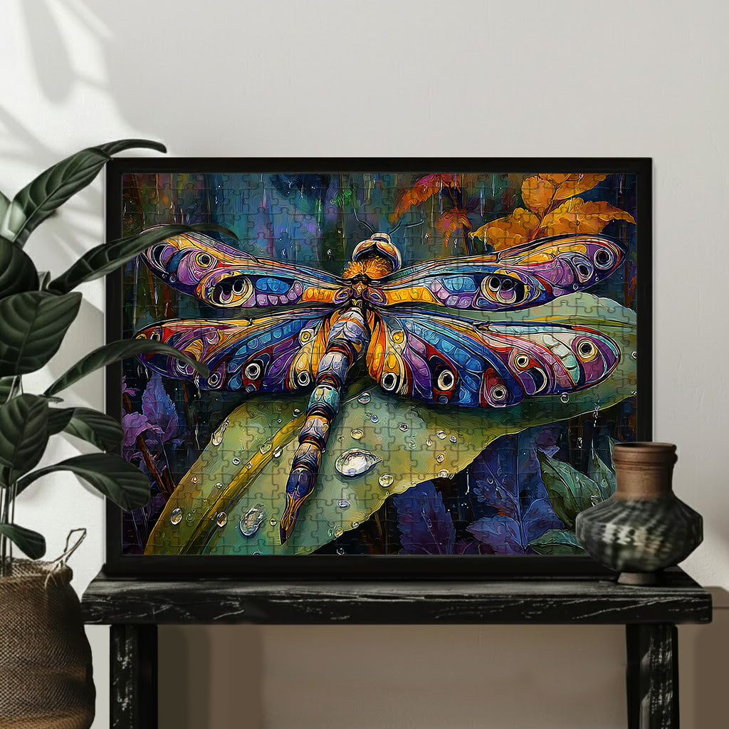 Where the Dragonfly Rests – Wooden Jigsaw Puzzle (300 / 500 / 1000 Pie ...