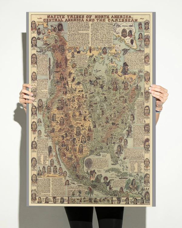 Native Tribes of North American central America and the Caribbean Maps ...