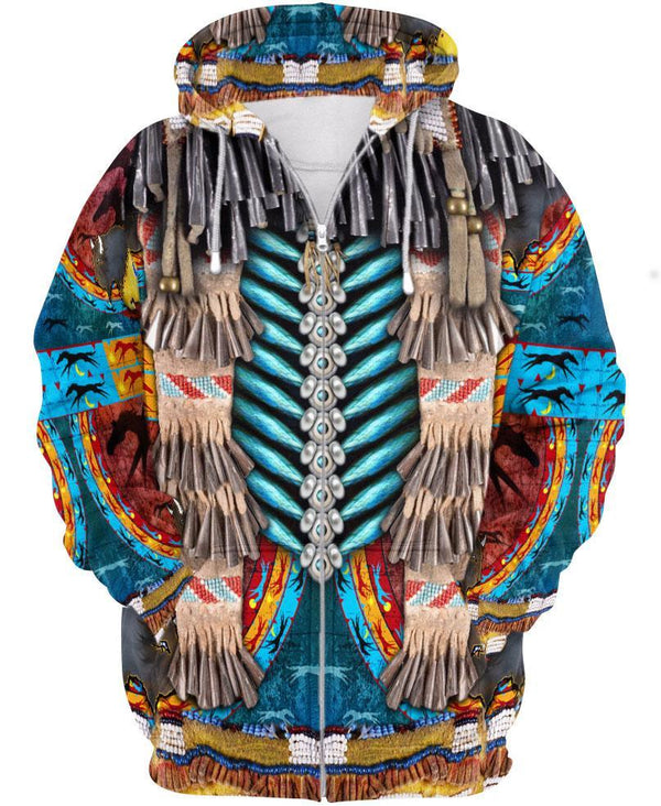 Jackettee Unisex Hoodie Native Pattern size S-5XL Premium Polyester ...