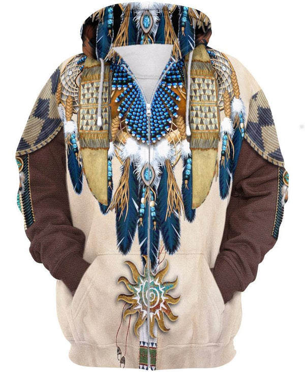 Welcome Native Store Unisex Hoodie Native American Blue Feather Pattern ...