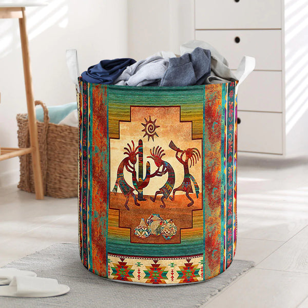 Kokopelli Myth Laundry Basket 11 NBD - Native Heritage Store