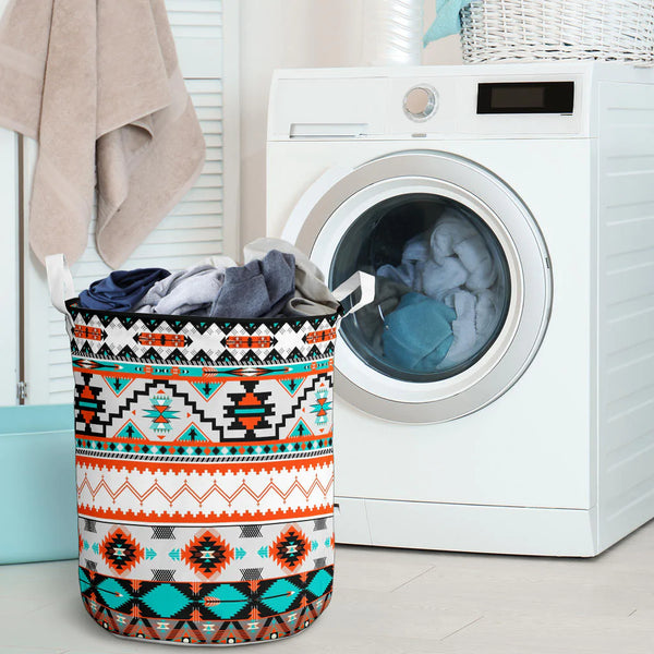 Border Design Patterns Laundry Basket NBD - Native Heritage Store