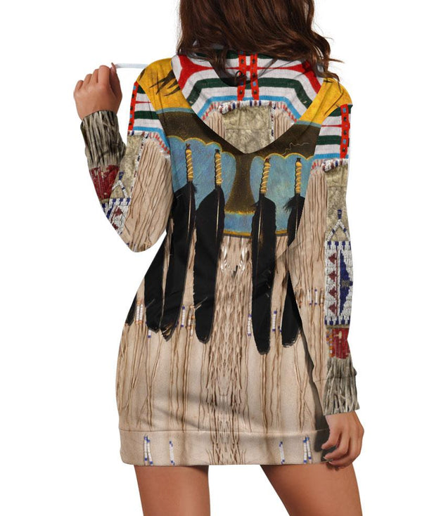 Native Coyote Spirit Hoodie Dress - Native Heritage Store
