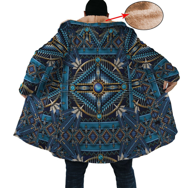 Blue Pattern Native Cloak - Native Heritage Store