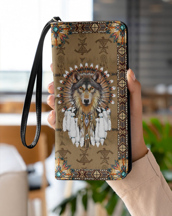 Native American Wolves Womens Clutch Purse 11 NBD - Native Heritage Store